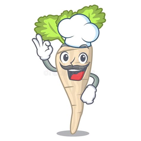 With Box Parsnip Isolated On The Cartoon Style Stock Vector