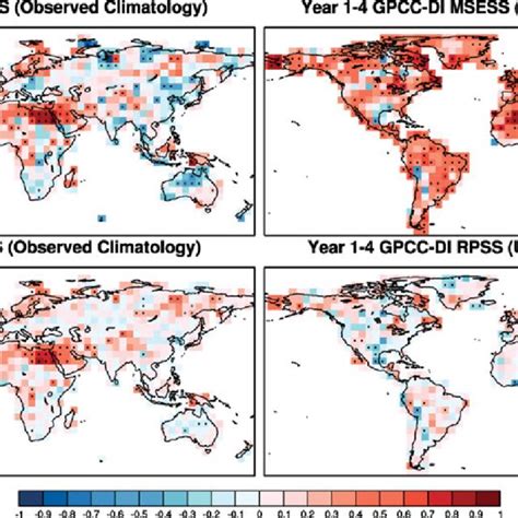 Decadal Prediction Skill Of Mpi Esm Lr For 4 Year Mean Gpcc Di