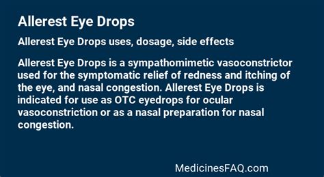 Allerest Eye Drops Uses Dosage Side Effects Food Interaction And Faq