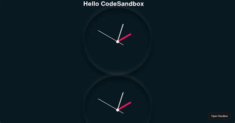 Digital Analog Zoned Clock Codesandbox