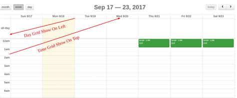 Fullcalendar Full Calendar Week View Stack Overflow