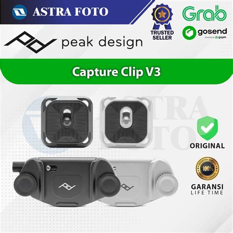 Jual Peak Design Capture Clip Original Black Silver V3 Shopee Indonesia