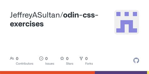 GitHub JeffreyASultan Odin Css Exercises