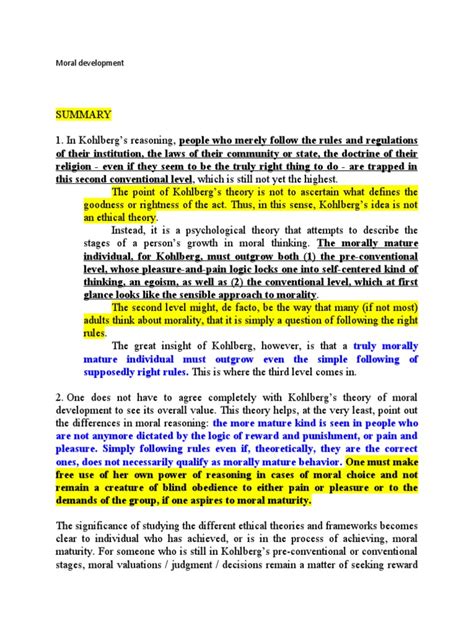 Essay Matured Moral Agent Pdf Rationality Morality