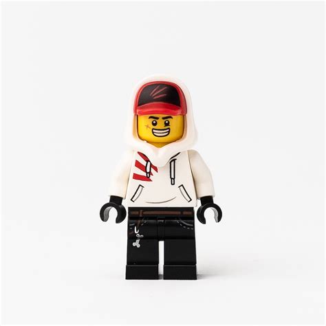 New Lego Jack Davids White Hoodie With Cap And Hood Minifigure Hs
