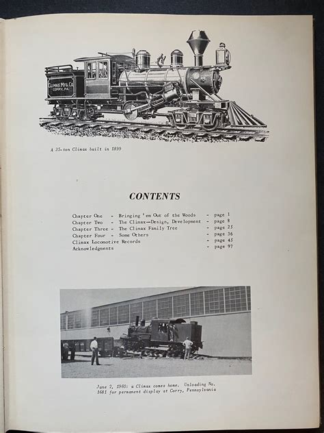 Climax An Unusual Steam Locomotive By Thomas T Taber 3rd And Walter