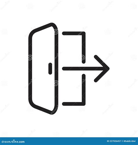 Vector Logout Icon Exit Sign Or Register Logout Button 118943581