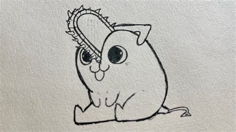 How To Draw Pochita In 4 Minutes Chainsaw Man Step By Step Drawing