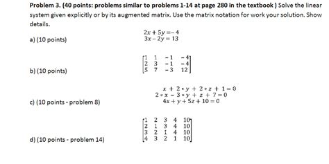 solved solve the linear system given explicitly or by its