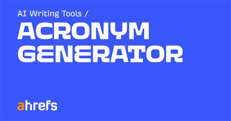 免费 Ai 缩写生成器