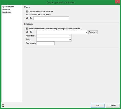 Vulcan Geology Implicitmodelling Synthetic Drillholes