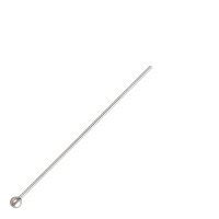 Ball End Head Pin 1 Sterling Silver 24 Gauge 1 Pc
