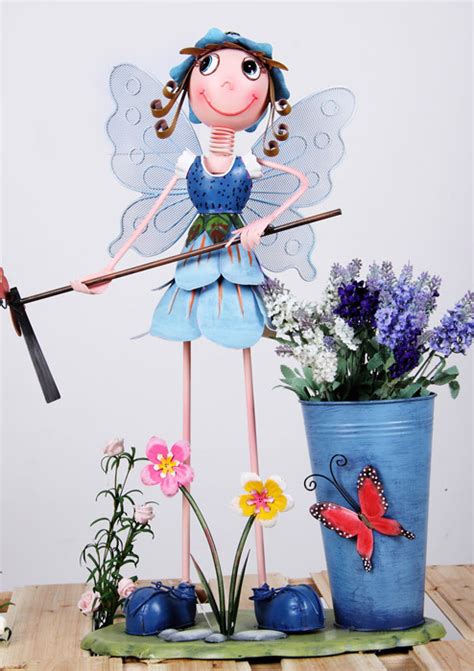 铁皮娃娃插花桶欧美家居田园装饰 卡通花仙子 商务节日婚庆礼品 baobeiwang2009