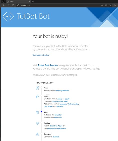 Creating A Bot With The Bot Framework Sdk