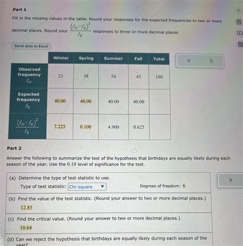 [answered] part 1 fill in the missing values in the table round your