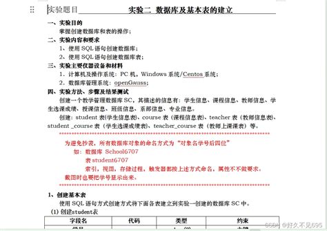 广工数据库实验二实验报告 广东工业大学 数据库基础 实验 csdn博客