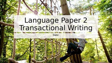 Transactional Writing English Language Edexcel Gcse Teaching Resources