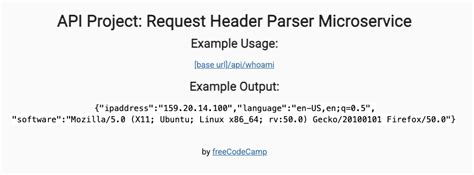 Request Header Parser Microservice
