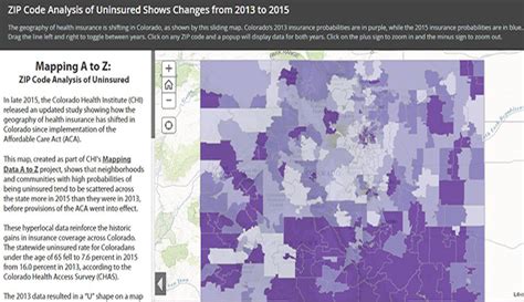 Mapping Data A To Z Zip Code Analysis Of The Uninsured Colorado
