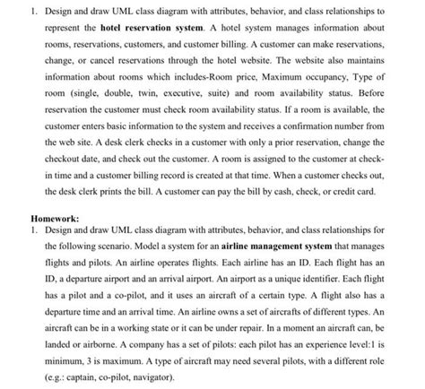 Solved Design And Draw UML Class Diagram With Attributes Chegg Com