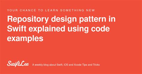 Repository Design Pattern In Swift Explained Using Code Examples Swiftlee