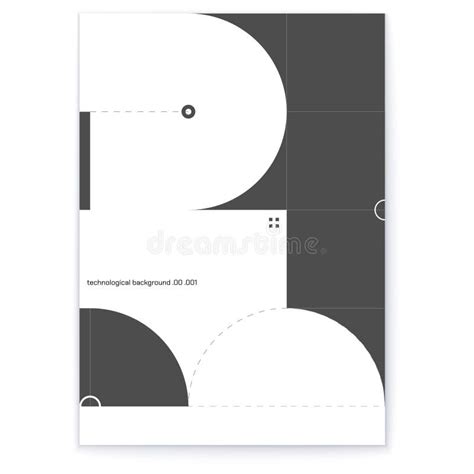 Monochromatic Geometric Shapes Data Matrix Tech Elegance Patterns Stock Vector Illustration