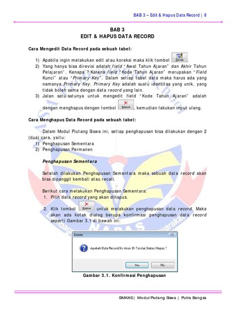 Bab 3 Edit And Hapus Data Record Pdf