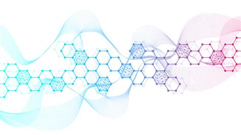 건강 관리 및 의학 배경 개념입니다 현대 건강 관리 추상 배경 와 선 점 그리고 육각형 의료 혁신 배너 템플릿입니다 파도 흐름 벡터 일러스트 레이 션입니다 생명 공학에 대한