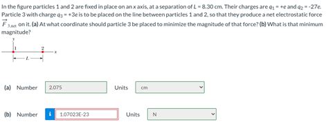 Solved In The Figure Particles And Are Fixed In Place On Chegg