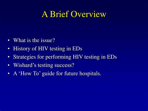 PPT Implementing HIV Rapid Testing In The Emergency Department A Best Practice PowerPoint