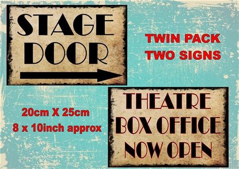 Vintage Stage Door Theatre Signs Reproduction Modern Print To Look