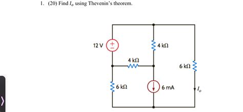 Solved Find I In ﻿the Circuit Using Thévenins ﻿theorem