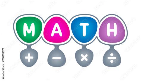 Shiny Four Operation Symbols And Math Word Addition Subtraction Multiplication Division