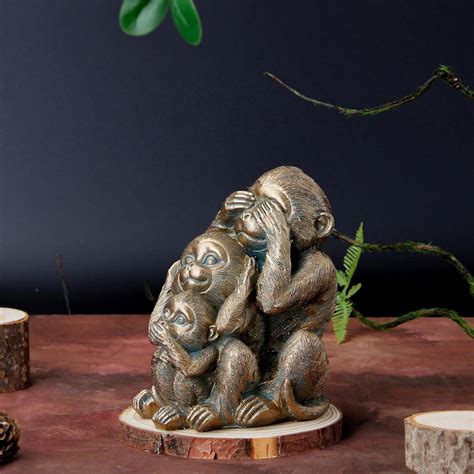 Leekung 3 Wise Monkeys Statue Figurines For Home Decor In Nepal At Npr