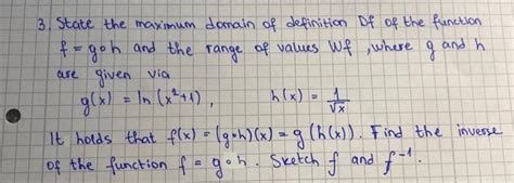Solved 1 Check The Following Funktions For Injectivity