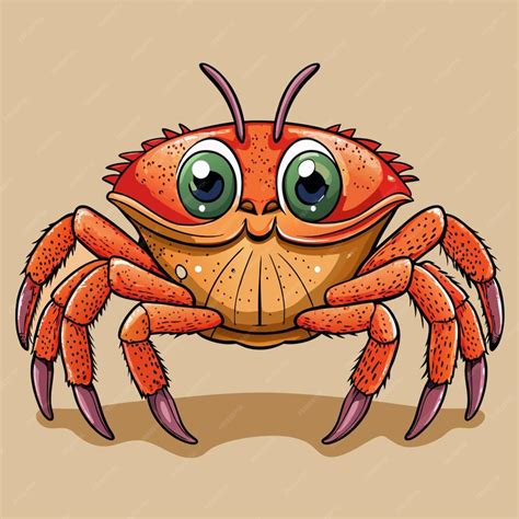 Adorable Spider Crab Cartoon Vector Clipart Premium Ai Generated Vector