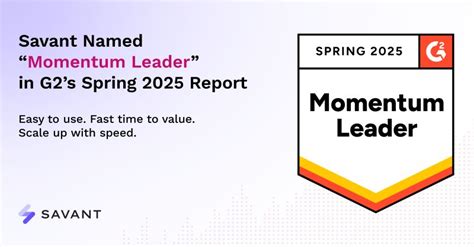 savant g2springreport momentumleader saas analyticsautomation