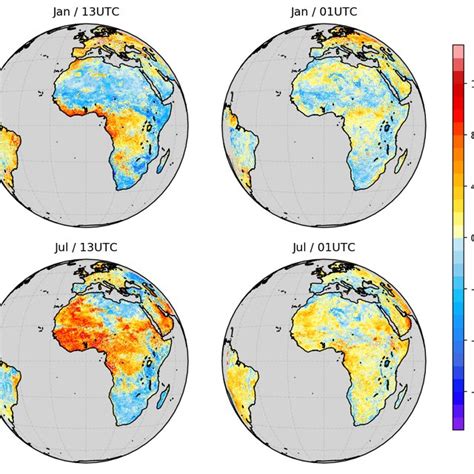 Diurnal Cycle Of The Median Differences Between Satellite And In Situ