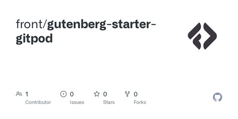 GitHub Front Gutenberg Starter Gitpod