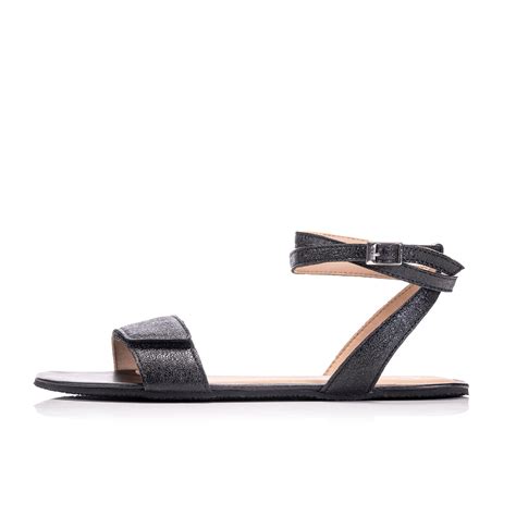 Daisy 20 Barefoot Sandals Black Crackle Shapen Barefoot