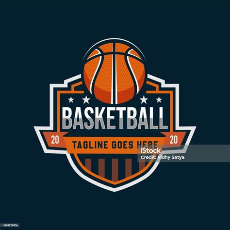 농구 클럽 로고 농구 클럽 엠블럼 어두운 배경에 디자인 템플릿 Championship에 대한 스톡 벡터 아트 및 기타 이미지