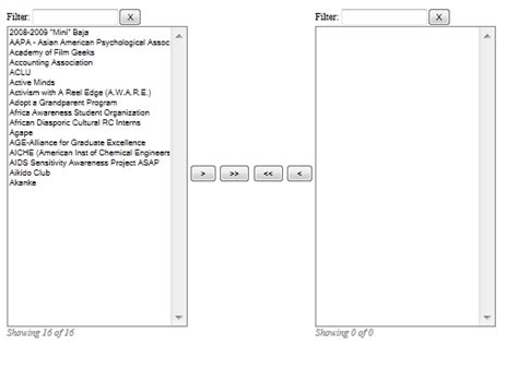 Asp Net Dual List Drag Drop Control Stack Overflow