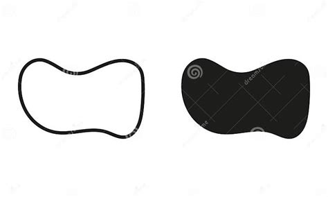 Abstract Amorphous Splodge Organic Blob Asymmetric Pebble Simple