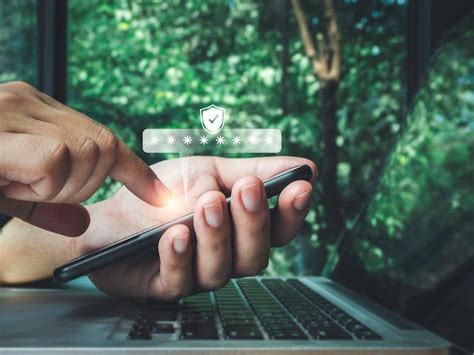 Premium Photo Two Steps Authentication Concept Virtual Safety Shield