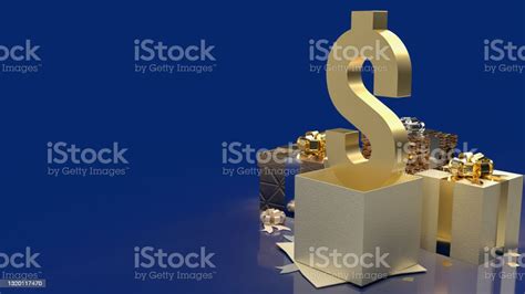 비즈니스 컨셉 3d 렌더링을 위한 금 달러 기호 및 기프트 박스 3차원 형태에 대한 스톡 사진 및 기타 이미지 3차원 형태 가격 개념 Istock