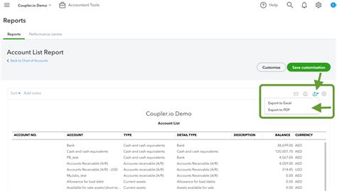How To Export A Chart Of Accounts In QuickBooks Coupler Io