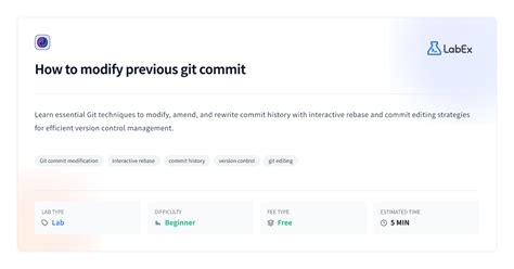 How To Modify Previous Git Commit Labex
