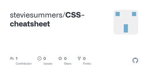 Github Steviesummerscss Cheatsheet