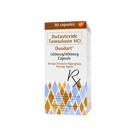 Duodart Dutasteride Tamsulosin Hydrochloride 500mcg 400mcg Capsule