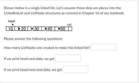 solved shown below is a singly linked list let s assume